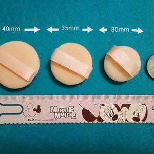 2 Pcs Super Mini 30mm/35mm/40mm Powder Puff Powder Puff 3cm Dry Powder ...