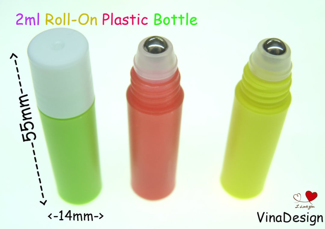 2ml Mini Roll-on Plastic Bottle 2ml Essential Oil Bottle Roll Ball ...