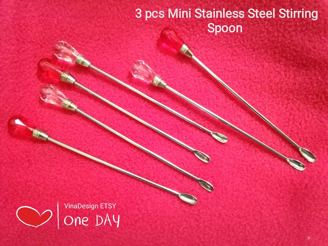 Mini Metal Powder Spoon Mini UV Glue Stirring Rod Digging Powder Spoon ...