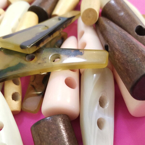 Pink Wooden Buttons - Etsy