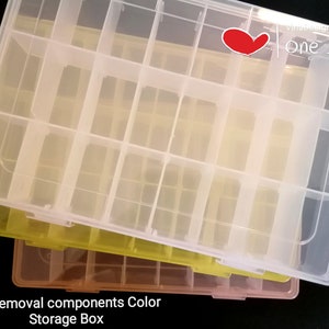 24 Adjustable Compartment Storage Box Pink Small Storage Box Mini Parts ...