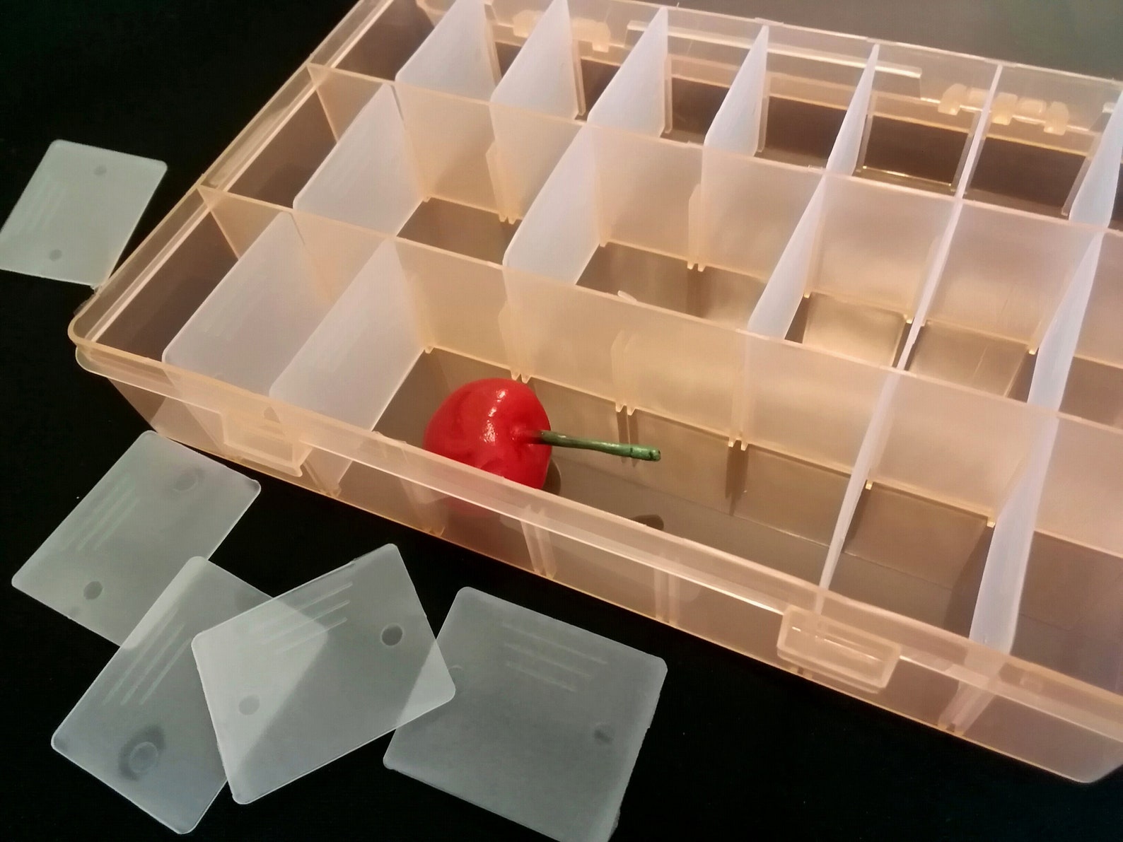 24 Adjustable Compartment Storage Box Pink Small Storage Box - Etsy