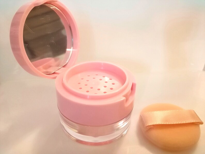 5gm / 0.17oz Portable Mini Pink Powder Box With Mirror and - Etsy