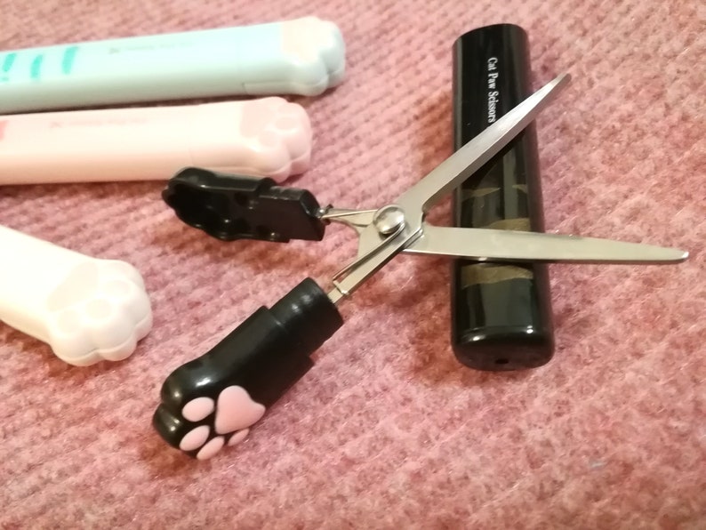 Cat Claw Shape Folding Scissors Cute Cat Compact Scissors Slim - Etsy