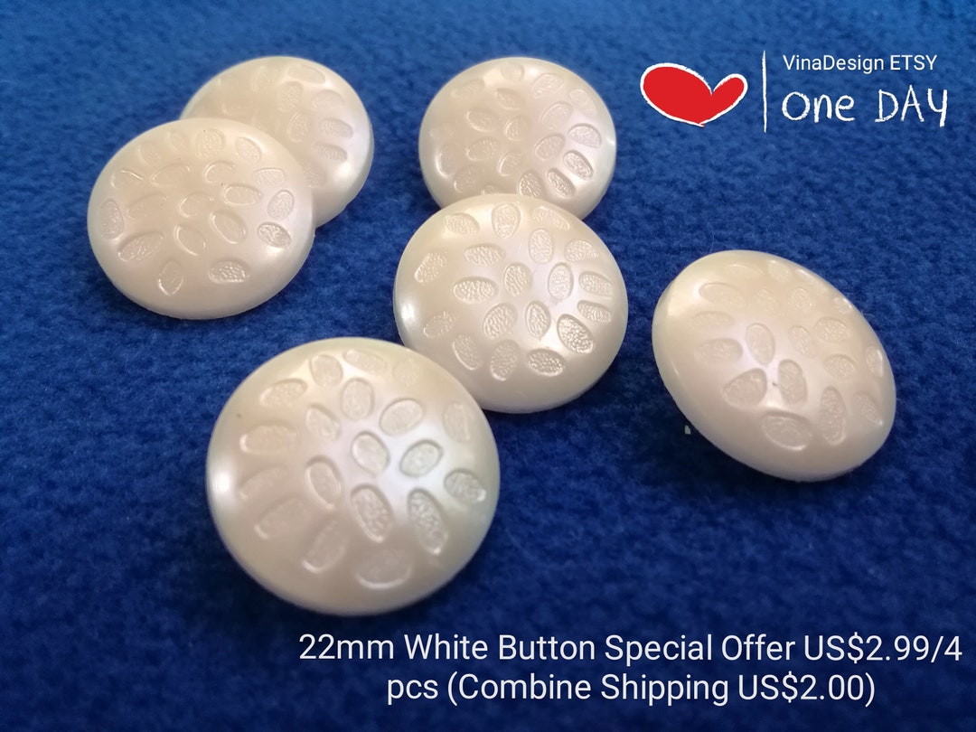 22mm White Button Plastic White Button Round White Button Carved White ...