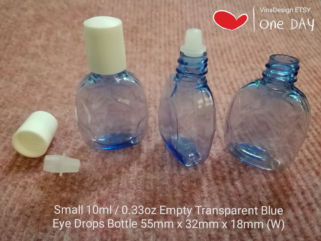 10ml / 0.33oz Plastic Eye Drops Bottle Blue Essential Oil Bottle Small ...