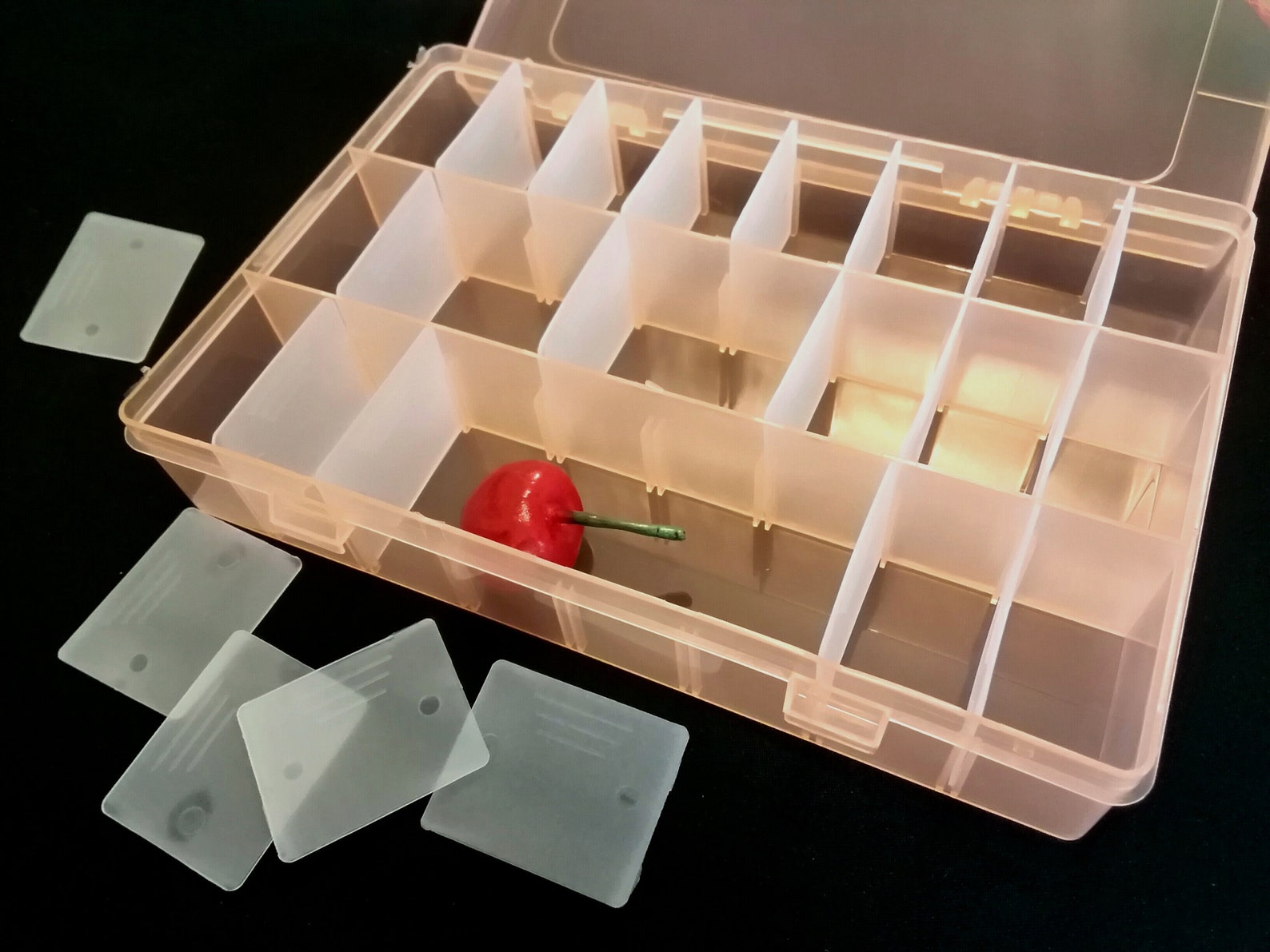 24 Adjustable Compartment Storage Box Pink Small Storage Box | Etsy