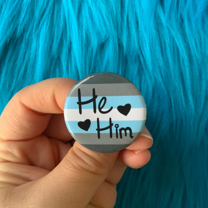 Demiboy Pride Flag Pronoun Pin Back Button Any Pronouns - Etsy UK