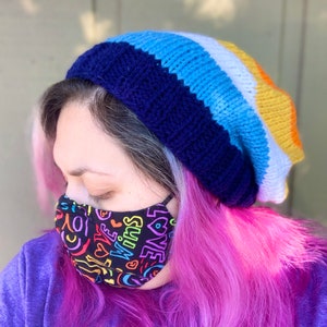 Aroace Pride Handknit Slouchy Beanies| LGBTQ+ Pride Flag | Asexual ...