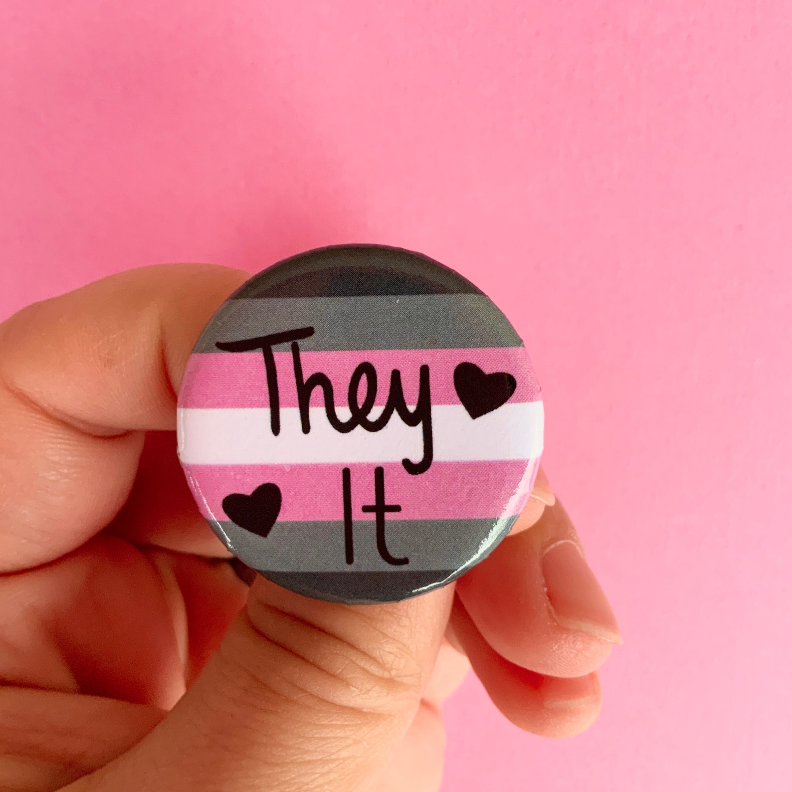 Demigirl Pride Flag Pronoun 1.25 in Pin Back Button - Etsy