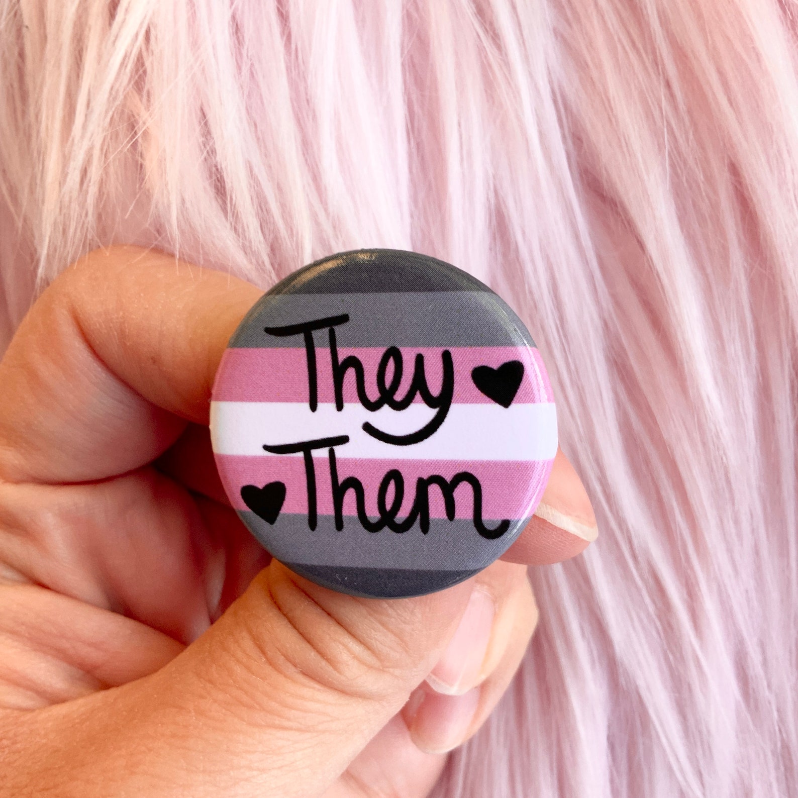 Demigirl Pride Flag Pronoun 1.25 in Pin Back Button - Etsy