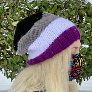 LGBTQ+ Pride Handknit Slouchy Beanies| Toques |abrosexual | Sapphic ...