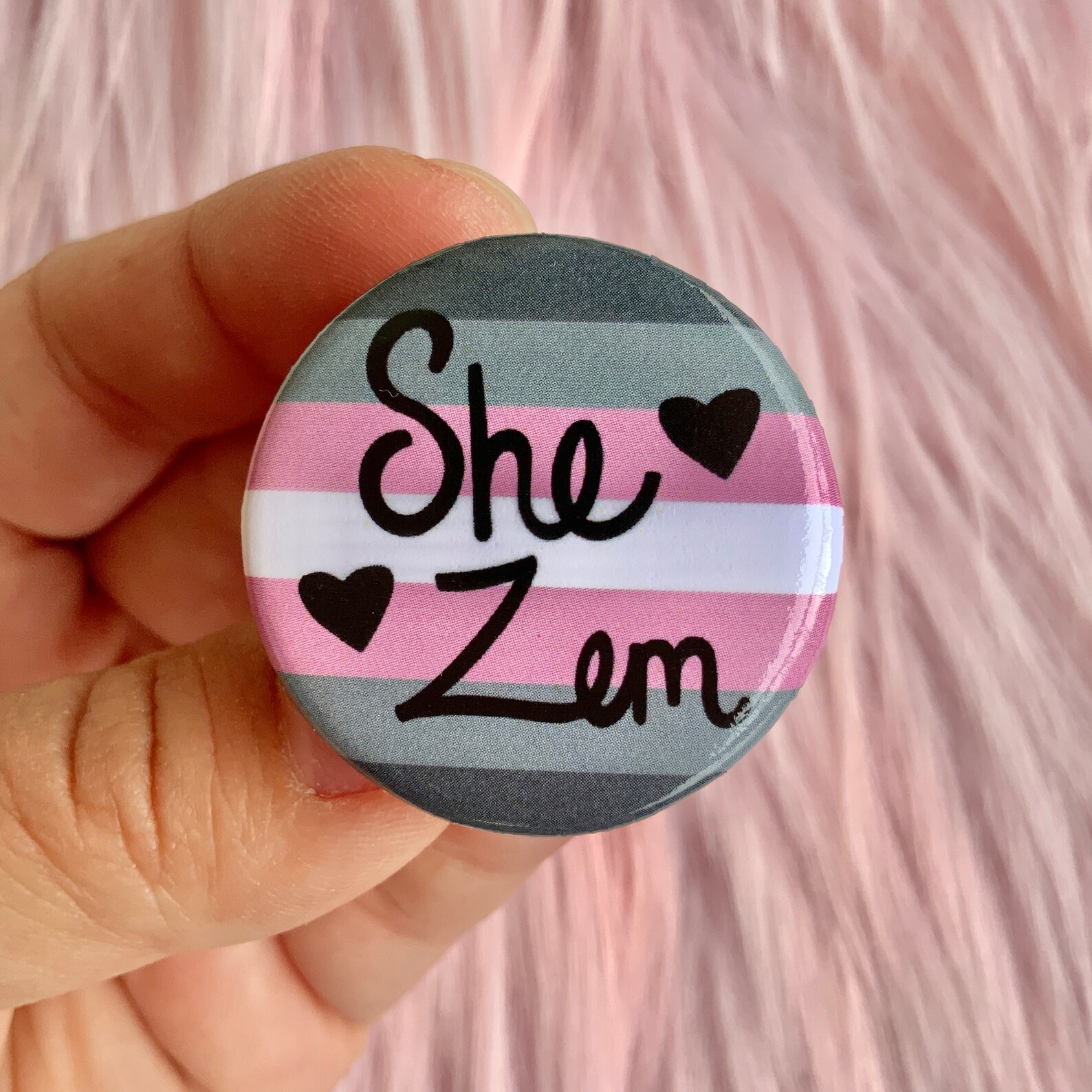 Demigirl Pride Flag Pronoun 1.25 in Pin Back Button - Etsy