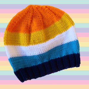 Aroace Pride Handknit Slouchy Beanies| LGBTQ+ Pride Flag | Asexual ...