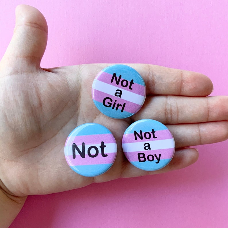 Not a Girl Not a Boy Not Trans Pride Flag 1.25 Inches - Etsy