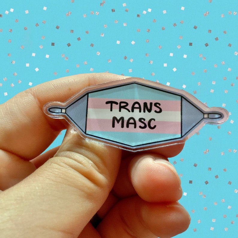 Trans Masc Transgender Pride Acrylic Pin | Etsy