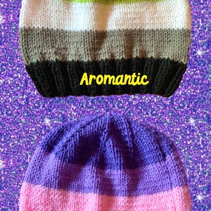 LGBTQ+ Pride Handknit Slouchy Beanies| Toques |abrosexual | Sapphic ...