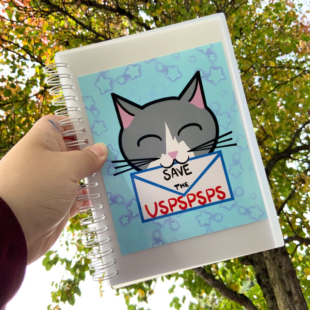 Save the USPS Cat Reusable Sticker Book 50 Page Album Cute and Punny ...