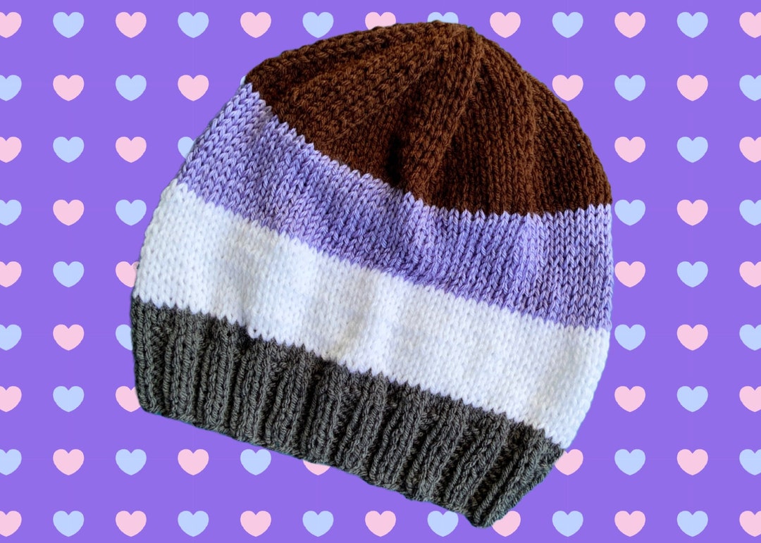 Gender Apathetic Pride Handknit Slouchy Beanie | Apagender | Subtle ...