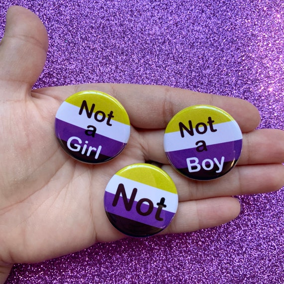 Not a Girl Not a Boy Not Nonbinary Pride Flag 1.25 - Etsy