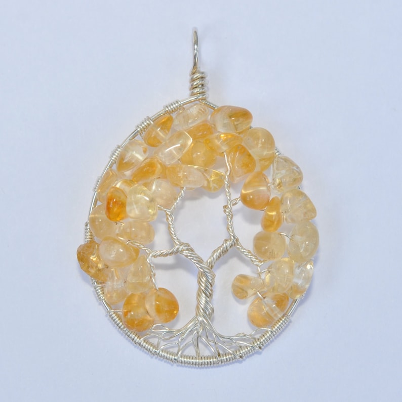 Handmade Tree of Life Pendant With Citrine Semi Precious - Etsy