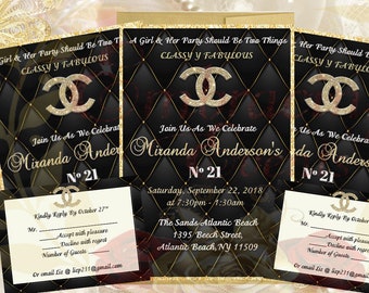 Chanel invitations | Etsy