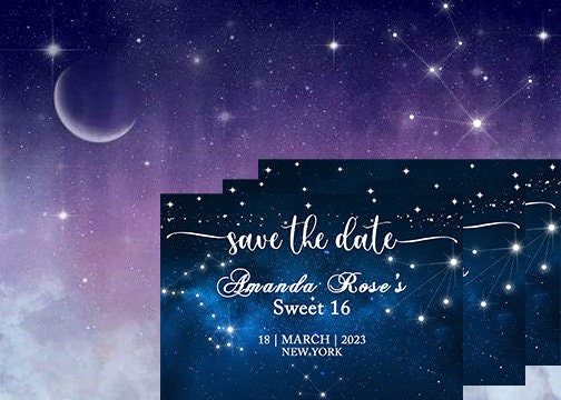 Celestial/under the Stars - SAVE THE DATE - Digital File - Etsy