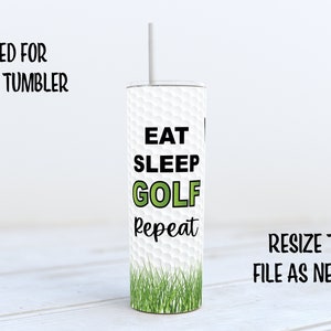 Golf PNG Tumbler Wrap Design, Golfing Sublimation Design, Add Your Own ...
