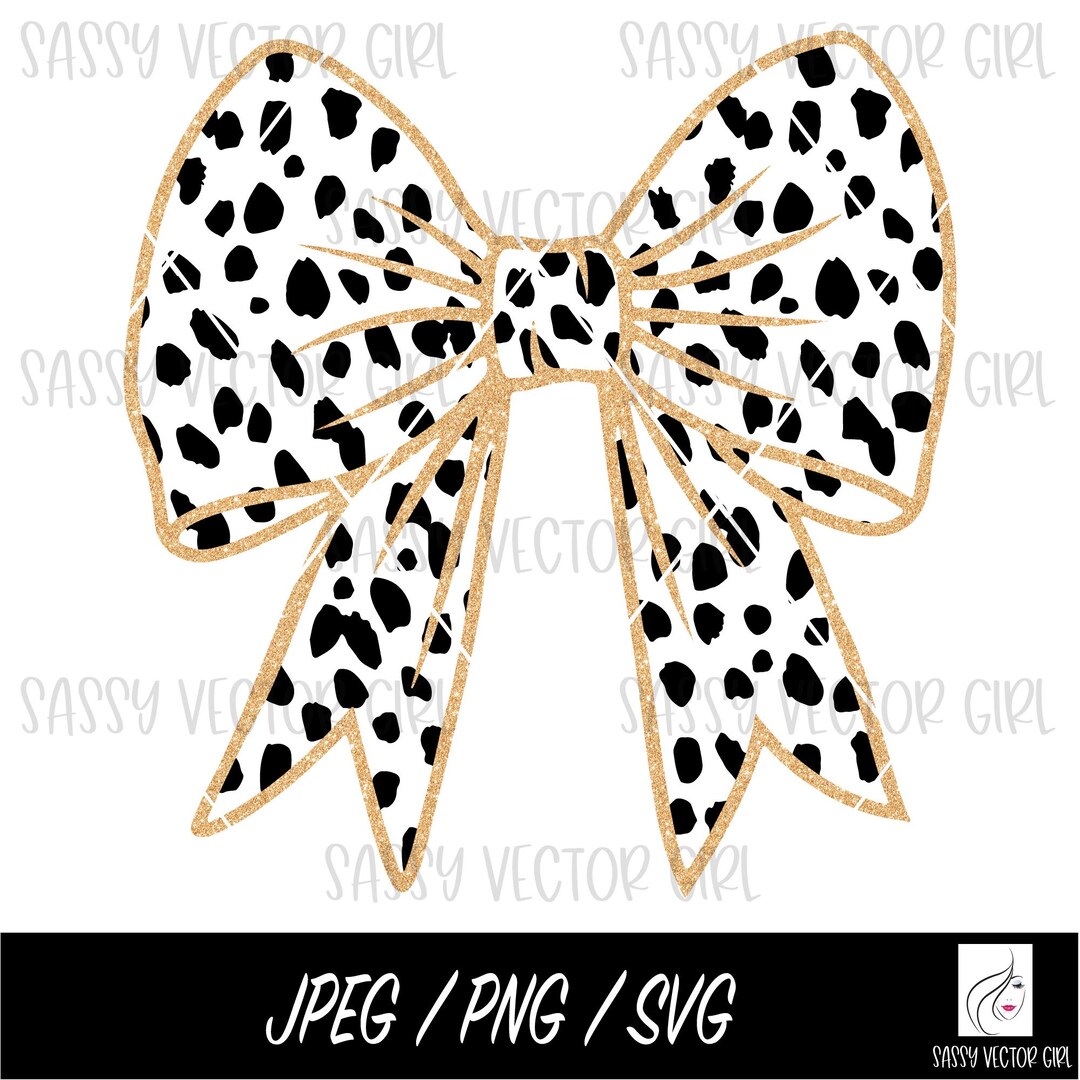 Dalmatian Coquette Dow Png, Polka Dots Bow Png, Dots Coquette Bow Png ...