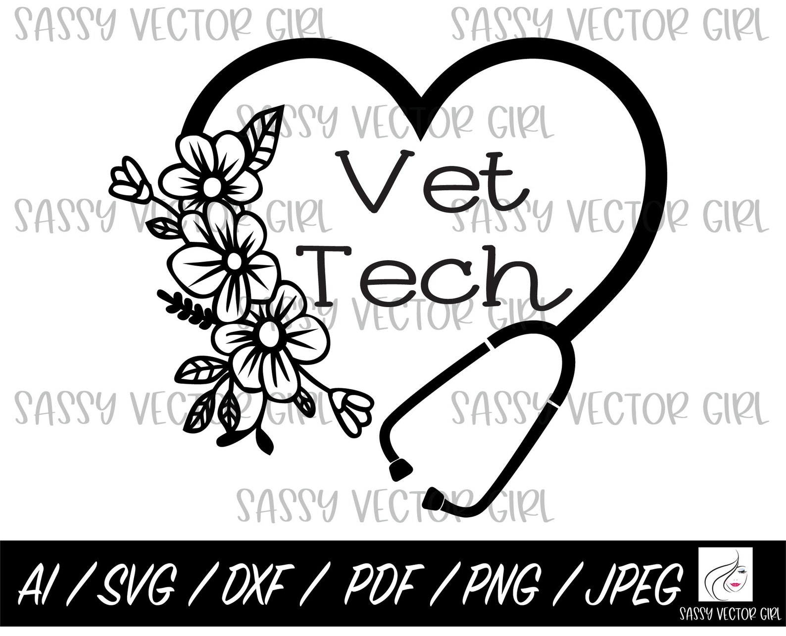 Vet Tech Svg, Vet Tech Shirt Svg, Veterinary Technician Instant ...