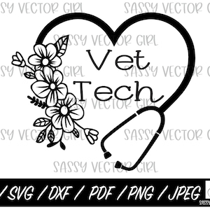 Vet Tech Svg, Vet Tech Shirt Svg, Veterinary Technician Instant ...