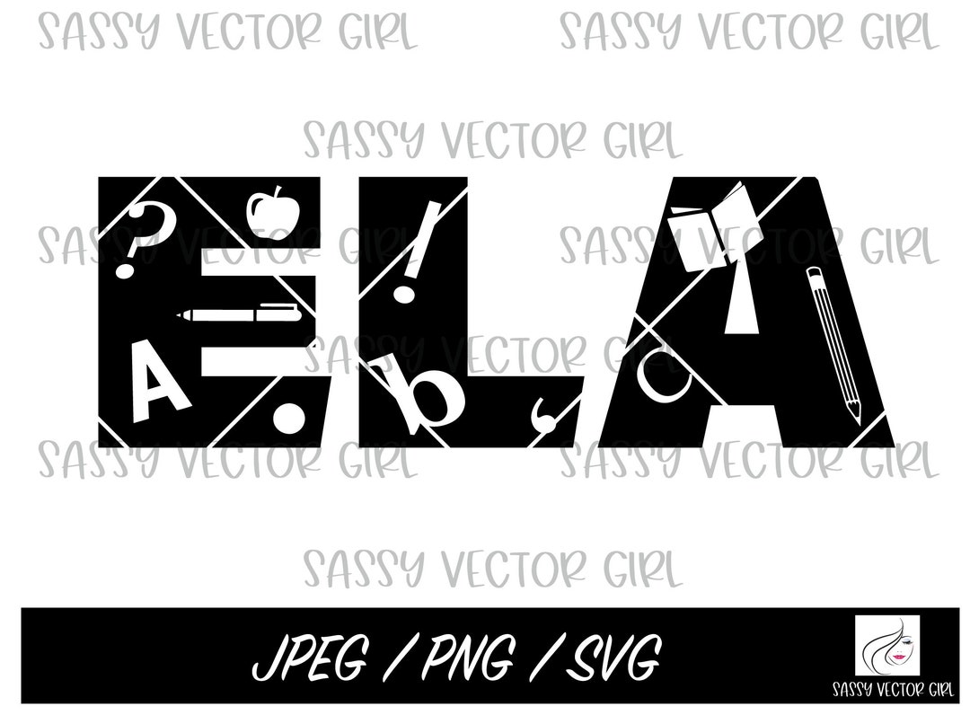 ELA Svg, English Language Arts Png, English Svg, Sublimation Design ...