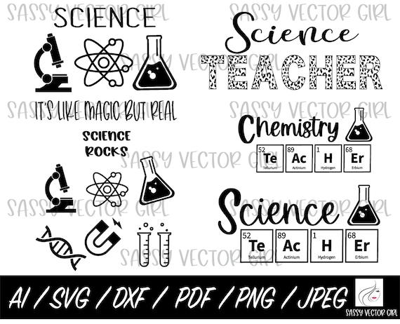 Science Bundle Svg Science Teacher SVG Science Clipart Png | Etsy