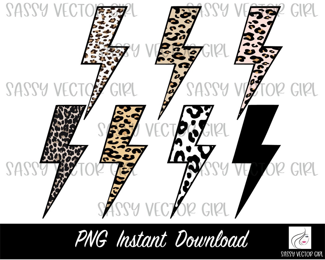 Leopard Lightning Bolt Bundle Png, Leopard Lightning Bolt Svg, Lightning Bolts Shirt Png ...