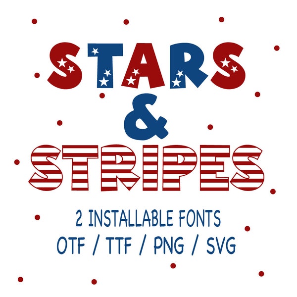 Stars and Stripes Font - Etsy