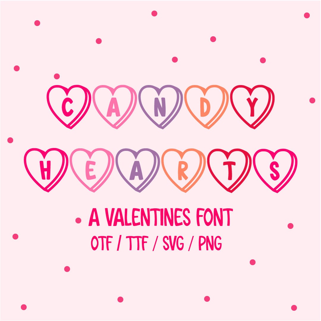 Valentine Font TTF, Heart Alphabet Svg, Valentine's Day Font, Cute ...
