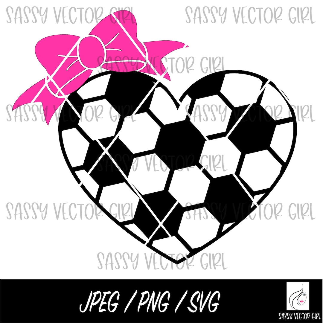 Soccer Heart Svg, Soccer Png, Soccer Shirt Svg, Soccer Bow Png, Soccer ...