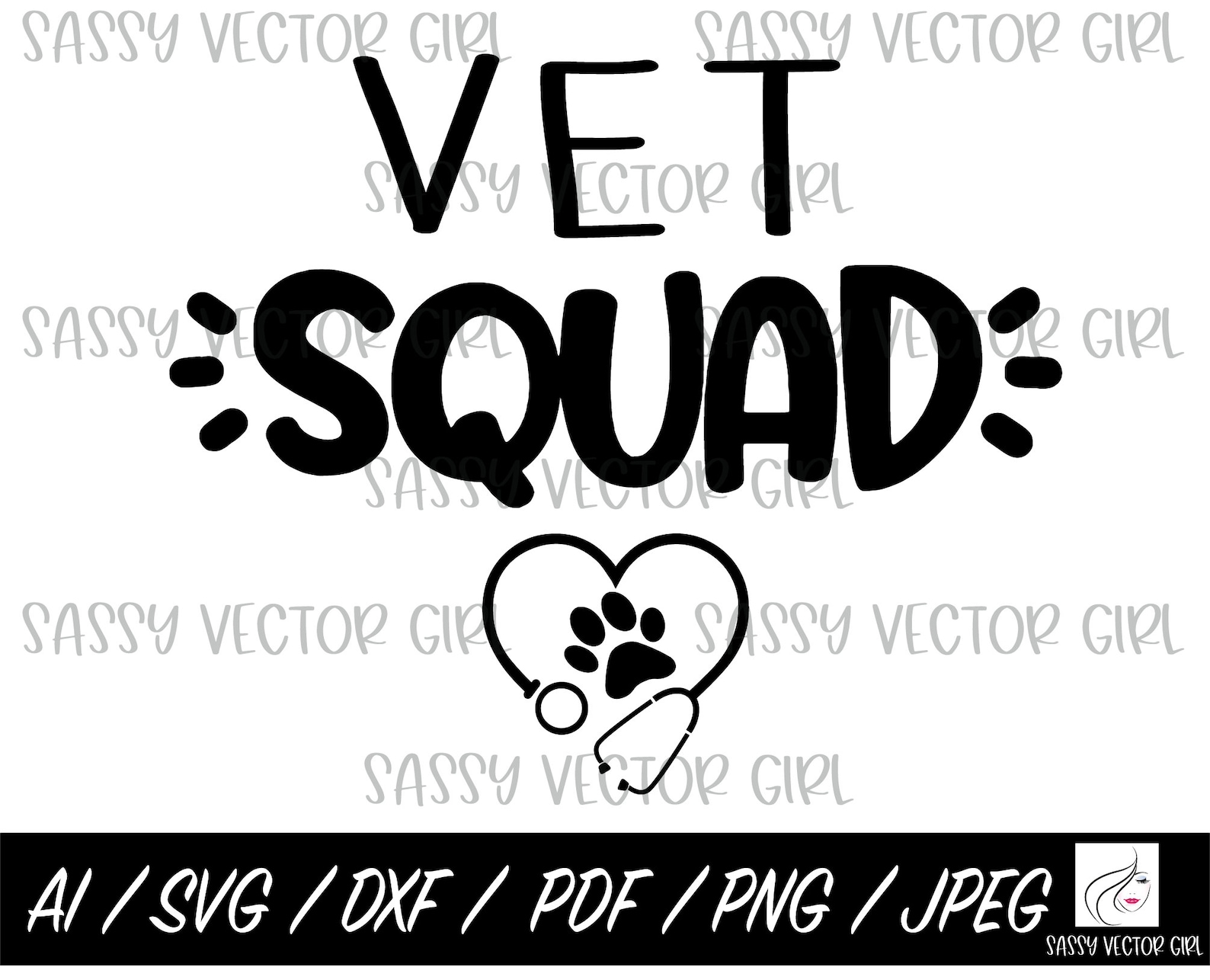 Vet Squad Svg, Vet Tech Svg, Veterinary Technician Instant Download ...