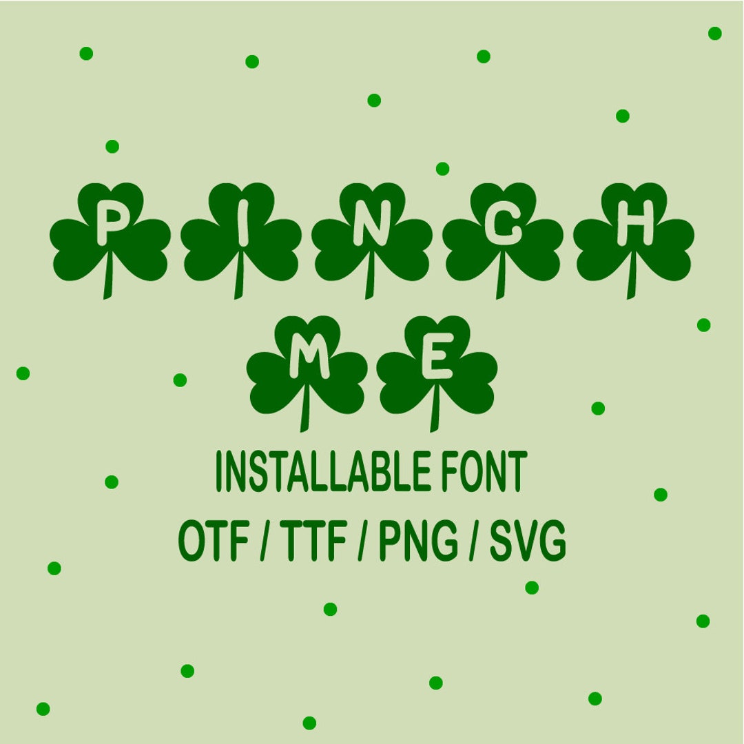 Shamrock Font TTF, Shamrock Alphabet Svg, St Patrick's Day Font, Lucky ...