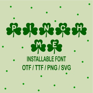 Shamrock Font TTF, Shamrock Alphabet Svg, St Patrick's Day Font, Lucky ...