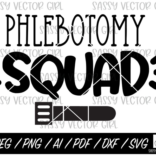 Phlebotomy Squad Svg - Etsy
