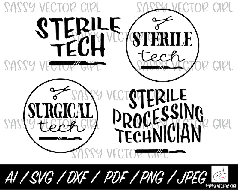 Sterile Processing Technician Svg, Sterile Tech Bundle Svg, Surgical ...