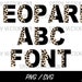 Half Leopard Font SVG Bundle, Black Leopard Alphabet Letters PNG ...