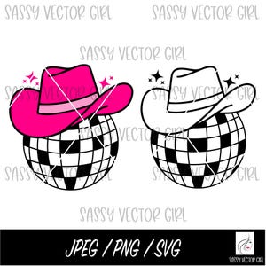 Disco Cowgirl Png, Disco Ball Svg, Disco Ball Png, Mirror Ball Cut File ...