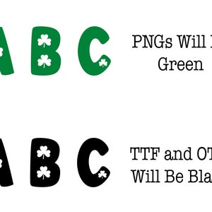 Shamrock Font TTF, St Patrick's Day Font, Lucky Clover Font, Cute ...