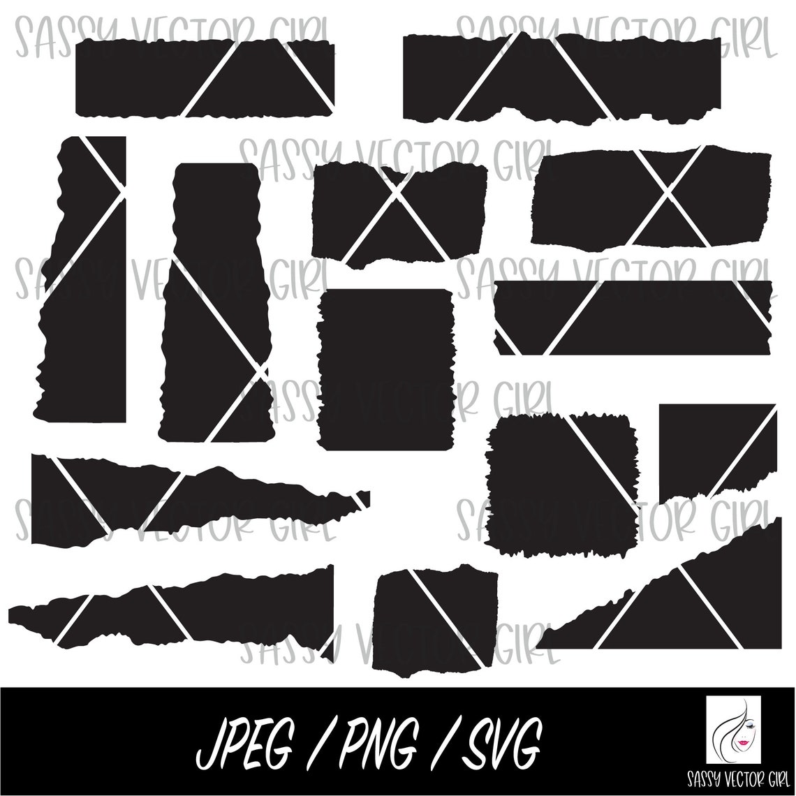 Torn Paper SVG, Ripped Paper Clip Art, Digital Torn Edge, Torn Edge SVG ...
