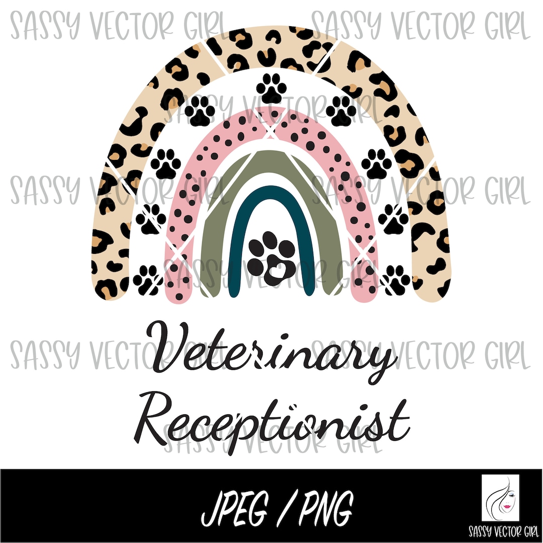 Vet Receptionist Rainbow Png, Veterinary Receptionist Shirt Png ...