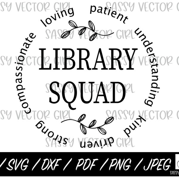 Library Squad Svg - Etsy