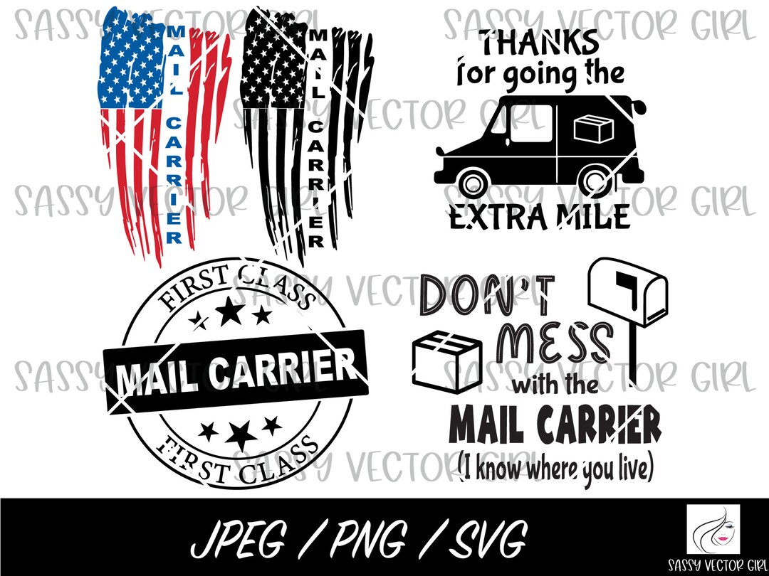 Mail Carrier Svg Bundle, Delivery Driver Svg Flag, Mailman Png, Postal ...