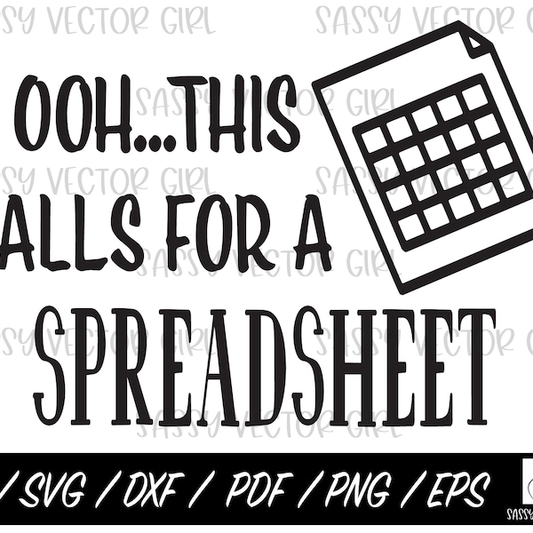 Spreadsheet Svg - Etsy